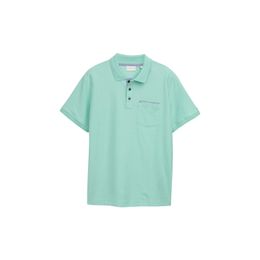 Tom Tailor Herren Poloshirt mit Brusttasche, grün, Uni, Gr. XXL