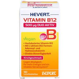 Vitamin B12 Hevert 500 &mu;g Duo Aktiv Lutschtabl. 180 St
