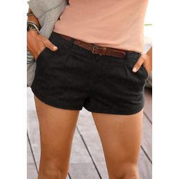 Lascana Damen Shorts, schwarz, Gr&ouml;&szlig;e 42