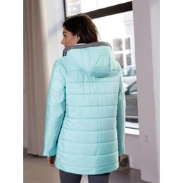 WITT Damen Steppjacke mit abnehmbarer Kapuze, kalkmint, Gr&ouml;&szlig;e 48
