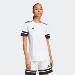 Fußballtrikot adidas Performance "SQUA25 JSY W", Damen, Gr. S, schwarz-weiß (weiß, schwarz), Obermaterial: 100% Polyester, Sportlich, Rundhals, Trikots