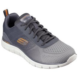 Sneaker Skechers "TRACK-RIPKENT", Herren, Gr. 41, gr&uuml;n (oliv, grau), Synthetik, Textil, Schuhe Sneaker, Freizeitschuh, Halbschuh, Schn&uuml;rschuhin veganer Verarbeitung