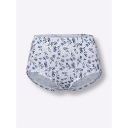WITT Damen Taillenslip mit Doppelzwickel, floral bedruckt, nachtblau-bedruckt, Gr&ouml;&szlig;e 52/54