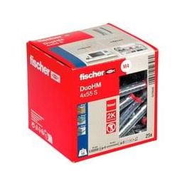 Fischer Hohlraumd&uuml;bel DuoHM 4x55 S PZ 25 St&uuml;ck, mit Panhead-Schraube