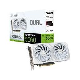 ASUS GeForce RTX 5060 DUAL OC WHITE 8GB, Grafikkarte wei&szlig;, DLSS 4, 3x DisplayPort, 1x HDMI 2.1