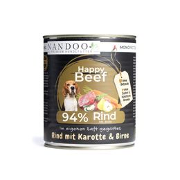 Nassfutter Rind mit Karotte, Birne & Gr&uuml;nlippmuschel (400 g oder 800 g Dose)