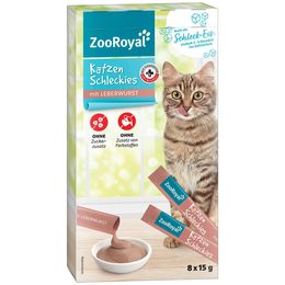 ZooRoyal Schleckies Leberwurst Katzensnacks ohne Zuckerzusatz 8x15g