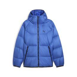 Daunenjacke Puma "Daunen-Pufferjacke mit Kapuze Herren", Damen, Gr. M, blau (mountain blau), Obermaterial: 100% Polyester; Futter: 100% Polyester; F&uuml;llung: 10% Federn, 90% Entendaunen; Kapuzenf&uuml;llung: 100% Polyester; Seitentasche &ndash; Unten: 100% Polyester, Jacken Daunenjacke