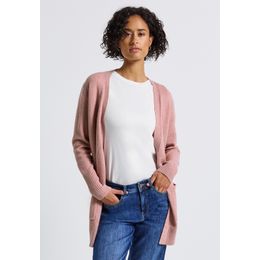 Street One Damen Cardiganfaded rose meliert, Gr. 34, unifarben, Web, 37% Baumwolle, 34% Polyacryl, 26% Polyester, 3% Elasthan, Strickjacken, soft und