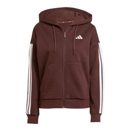 adidas Sportswear Athletic Zip-Up Hoodie 'Essentials' female Brown size M