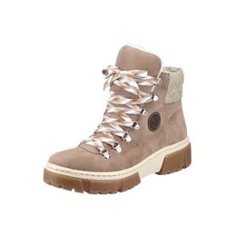 Rieker Stiefelette Damen Gr&ouml;&szlig;e 39 beige / chamois / dunkelbraun Winterschuhe