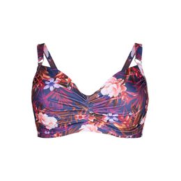 Swim By Zizzi Bikinitop 'STANIA' Damen Gr&ouml;&szlig;e 115 lila / violettblau / rosa / himbeer