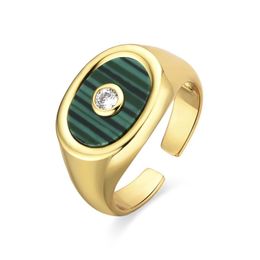 Luxenter Ring 'Staxo' Damen Größe 50/60 dunkelgrün