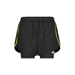 SUPERREBEL GEAR Sporthose 'Iingrid' Damen Gr&ouml;&szlig;e XXL neongelb / schwarz