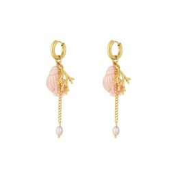 Cala Rose Earrings 'SIRENA' female Pink size 11 cm x 8 cm x 2cm
