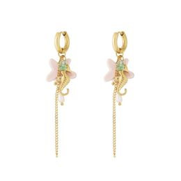 Cala Rose Earrings 'NAIYA' female Gold size 11 cm x 8 cm x 2cm