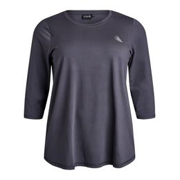 Active By Zizzi Shirt 'ABASIC ONE' Damen Gr&ouml;&szlig;e 9XL/10XL dunkelgrau