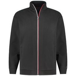 Große Größen Tommy Hilfiger Sweatjacke aus Baumwollmischung Farbe schwarz Größe: 3XL