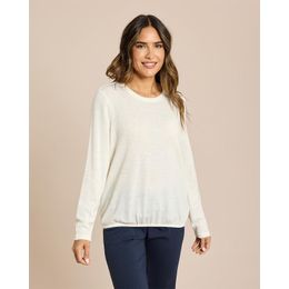 Fiora Blue Feinstrick Shirt mit Elastischem Bund