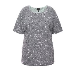 Ulla Popken Bluse Damen Gr&ouml;&szlig;e L/XL silber