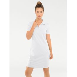 Heine Witt Damen Polokleid in Pikee-Qualit&auml;t, wei&szlig;, Gr&ouml;&szlig;e 48