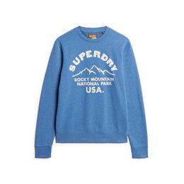 Superdry Sweatshirt Damen Größe XXL blau / weiß