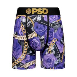 PSD Boxershorts 'Rich Roses' Herren Größe XL gold / lila / schwarz / weiß