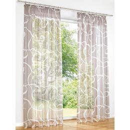 HEINE HOME unisex Dekostore taupe-wei&szlig;, Gr&ouml;&szlig;e 225x140 cm
