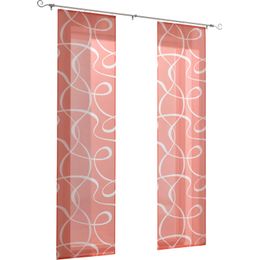 HEINE HOME unisex Schiebevorhang rot-wei&szlig;, Gr&ouml;&szlig;e 175x60 cm