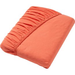 w&auml;schepur unisex Betttuch mandarine, Gr&ouml;&szlig;e 1 St. 90x190 - 100x200 cm