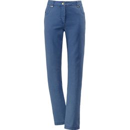 CRÉATION L Damen Stretch-Jeans mit Glitzersteinchen hinten blue-bleached Größe 38