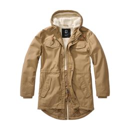 Wintermantel Brandit "Brandit Herren Marsh Lake Parka", Herren, Gr. S, braun (camel), 80% Polyester, 20% Baumwolle, Mäntel