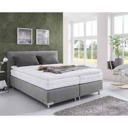 Boxspringbett "Ambiente, wahlweise in verschiedenen Gr&ouml;&szlig;en & Farben", grau, B:175cm L:210cm, Westfalia Schlafkomfort, Komplettbetten, Boxspringbett, in verschiedenen H&auml;rtegraden, wahlweise mit Topper