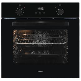 Exquisit Einbaubackofen "EBE257-H-020", Energieeffizienz: A (A+++-D), schwarz, B:59,5cm H:59,5cm T:53cm, Backöfen, Heißluft&Pizzastufe - ideal für ein Pizzabacken zuhauseTimer-Funktion