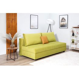 Schlafsofa Collection AB "DARIA inklusive Schlafunktion und Bettkasten", gr&uuml;n, B:194cm H:41cm T:90cm, 100%Polyester, Sofas, Schlafsofa, Schlafsofa,Bettfunktion,Bettkasten,inklusive R&uuml;ckenkissen,Federkern