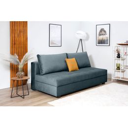 Schlafsofa Collection AB "DARIA inklusive Schlafunktion und Bettkasten", blau (petrol), B:194cm H:41cm T:90cm, 100%Polyester, Sofas, Schlafsofa, Schlafsofa,Bettfunktion,Bettkasten,inklusive R&uuml;ckenkissen,Federkern