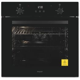 Exquisit Einbaubackofen "EBE278-U-020 schwarz", Energieeffizienz: A (A+++-D), schwarz, B:59,5cm H:59,5cm T:56,7cm, Backöfen, Ideal für den Alltag – Backen, Grillen und Aufläufe leicht gemacht