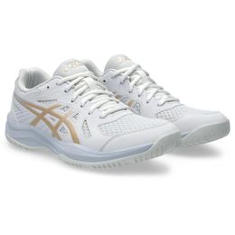 Hallenschuh asics "UPCOURT 6", Gr. 42,5, weiß (weiß, champagne), Synthetik, Schuhe, für Hallensport