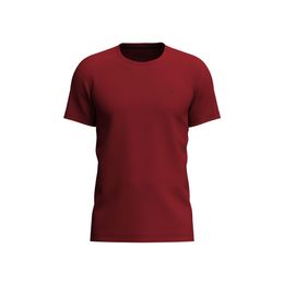 T-Shirt Fynch-Hatton, Damen, Gr. XL, rot (garnet rot), Jersey, Obermaterial: 100% Baumwolle, bestickt, unifarben, regular fit hüftbedeckend, Rundhals, gerader Abschluss, Shirts T-Shirt, Sommershirt mit Logo Stickerei