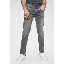 Slim-fit-Jeans Replay "Anbass Superstretch", Herren, Gr. 30, L&auml;nge 32, grau, Denim/Jeans, Obermaterial: 98% Baumwolle, 2% Elasthan, slim fit lang, Jeans Slim-fit-Jeans, elastisch, Topseller