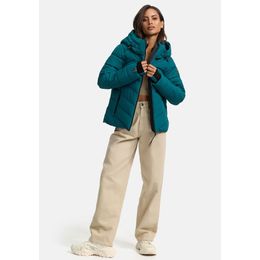 Winterjacke Marikoo "Samuiaa XVI", Damen, Gr. S, blau (petrol), Obermaterial: 100% Polyester; Futter: 100% Polyester; Wattierung: 100% Polyester; Ärmelfutter: 100% Polyester, Jacken, mit Kapuze