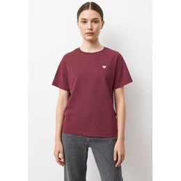 Jacqueline de Yong Kurzarmshirt JDY "JDYPISA S/S PRINT TOP JRS NOOS", Damen, Gr. M, gold (cabernet detail:gold heart), Jersey, Obermaterial: 100% Baumwolle, bedruckt, regular fit normal, Rundhals, Shirts, mit Herz Stickerei