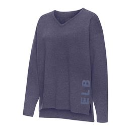 ELBSAND Damen Sweater, blau meliert, Gr&ouml;&szlig;e 32/34