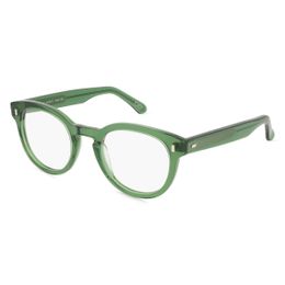 Fielmann AB 004 CL Brille Unisex | Fassung: Vollrand, Panto, Gr&uuml;n Transparent