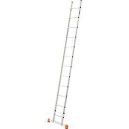 Anlegeleiter Krause Sibilo, 1-teilig, 12 Sprossen, bis 150 kg, Fußstopfen, B 360 x T 60 x H 3550 mm, Aluminium