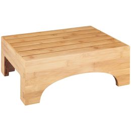 Badhocker Wenko "Bambusa", beige (natur), B:40cm H:30cm T:17cm, Hocker, BxTxH: 40x17x30 cm