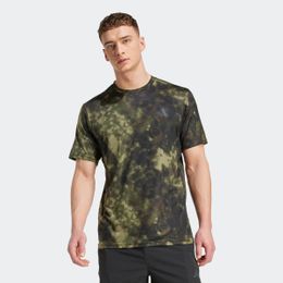 T-Shirt adidas Performance "SEA AOP TEE", Herren, Gr. L, grün (olive strata), Obermaterial: 92% Polyester, 8% Elasthan, Shirts T-Shirt, Trainingsshirt mit CLIMACOOL, Alloverprint