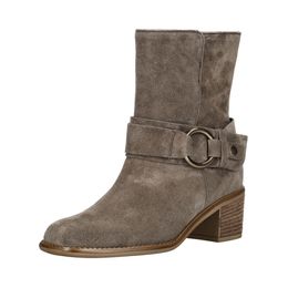 Stiefelette Gabor "Gabor Stiefelette Veloursleder", Damen, Gr. 36, braun, grau, Veloursleder, Schuhe Stiefelette