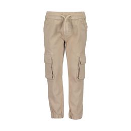 Cargohose Blue Seven, Jungen, Gr. 122, N-Gr, kiesel, Web, Obermaterial: 98% Baumwolle, 2% Elasthan, unifarben, washed, regular fit kn&ouml;chellang, Hosen Cargohose, zum Reinschl&uuml;pfen
