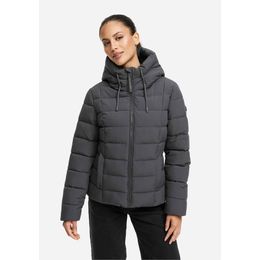 Winterjacke Marikoo "Tayenaa", Damen, Gr. M, grau (anthrazit), Obermaterial: 100% Polyester; Futter: 100% Polyester; Wattierung: 100% Polyester; Ärmelfutter: 100% Polyester, Jacken, mit schmaler Steppung und extra hohem Kragen